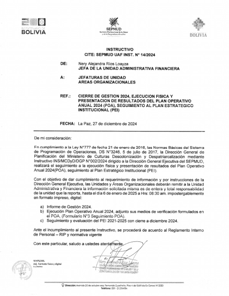 Instructivo N 14 Uaf | PDF