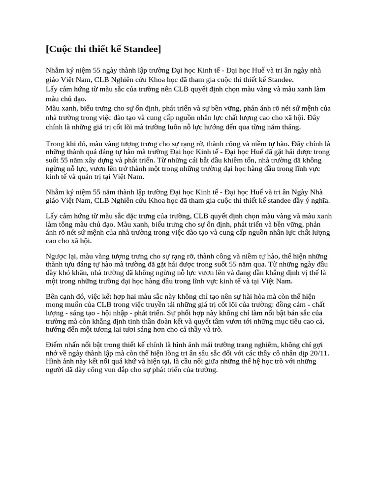 (Cuộc thi thiết kế Standee) | PDF