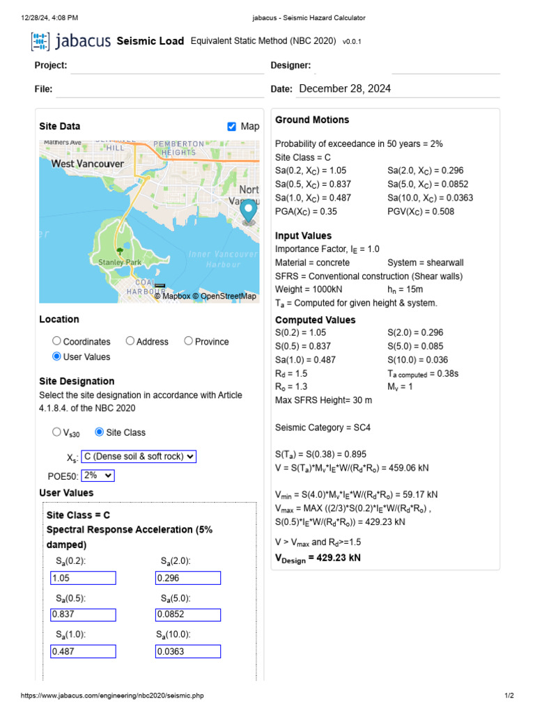 Seismic Load Calculation NBC 2020 Guide | PDF | Structural Engineering ...