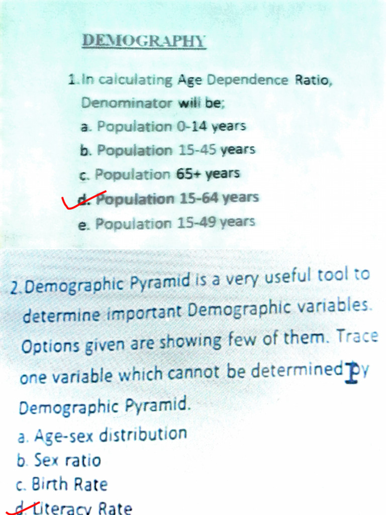 Demography Health Education Community Medicine Revision | PDF | Demography