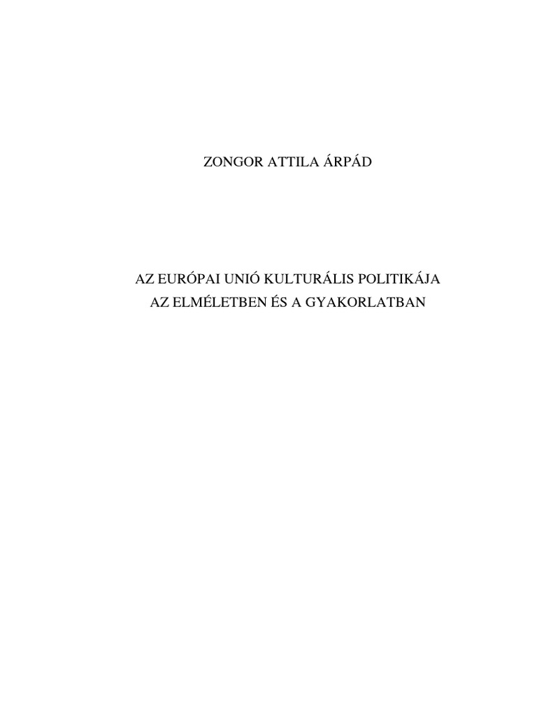 Zongor Attila Disszertáció | PDF