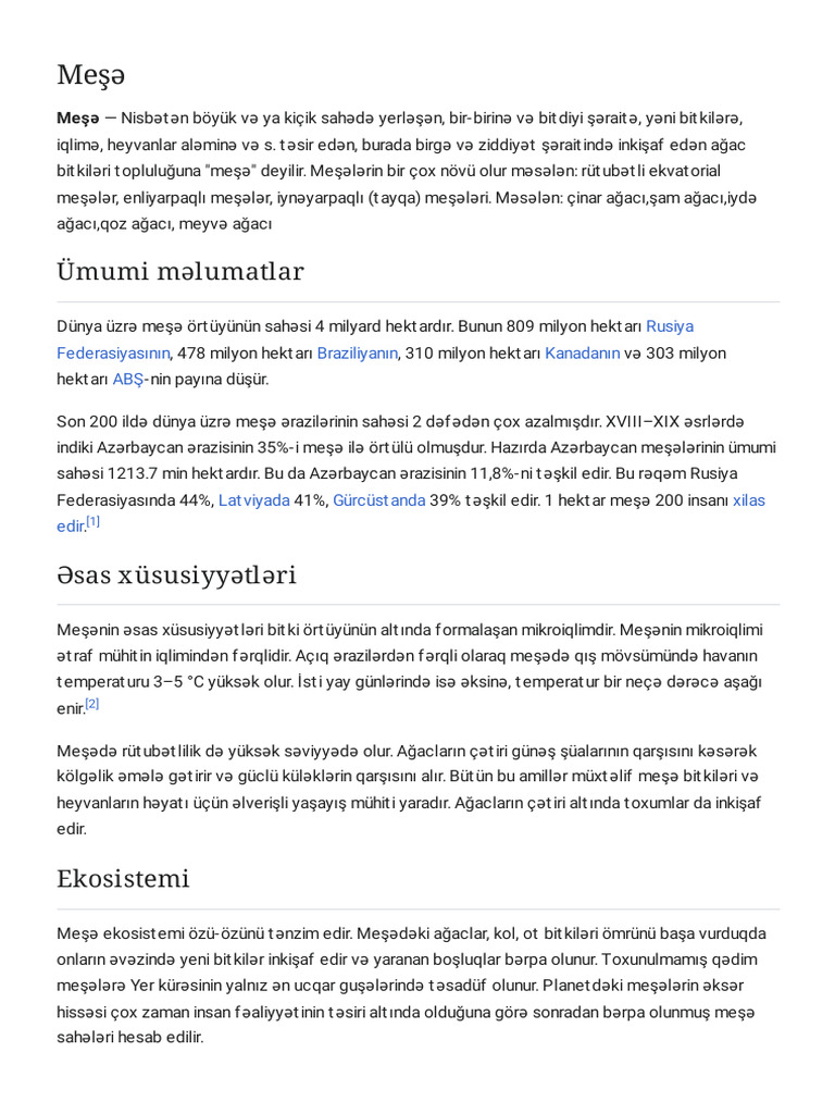 Meşə — Vikipediya | PDF
