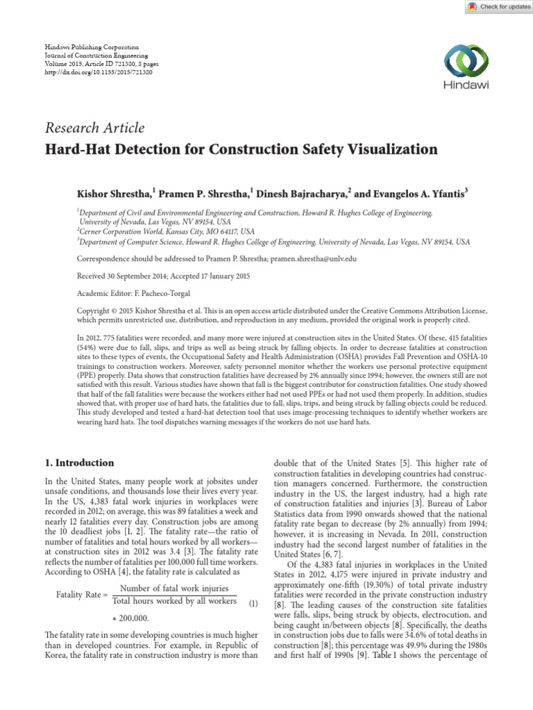 Journal of Construction Engineering - 2015 - Shrestha - Hard‐Hat ...