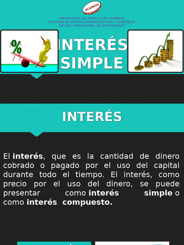 Interés Simple: Conceptos y Cálculos | PDF