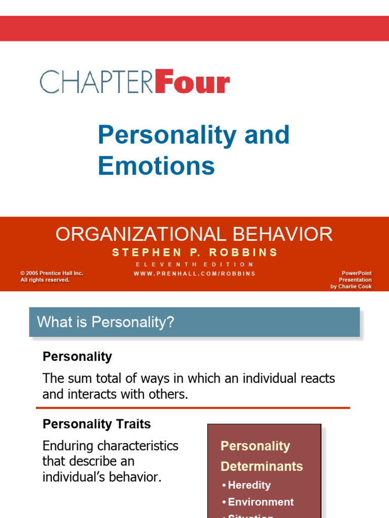 Chap-4 (Personality and Emotion) Modify | PDF | Emotions | Extraversion And Introversion