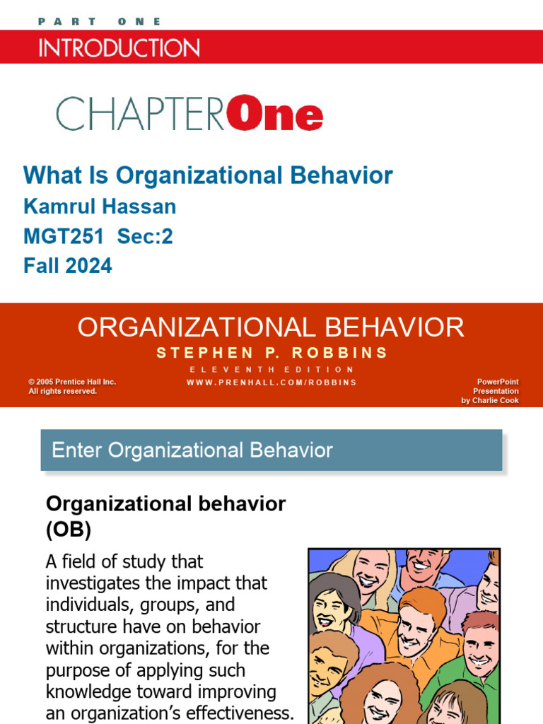 Chap-1 (What Is Organizational Behahior) - Modified | PDF | Psychology | Organizational Behavior