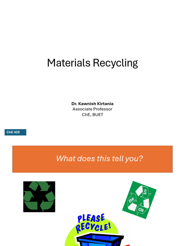 Open vs Closed Loop Recycling Explained | PDF | Recycling | Plastic