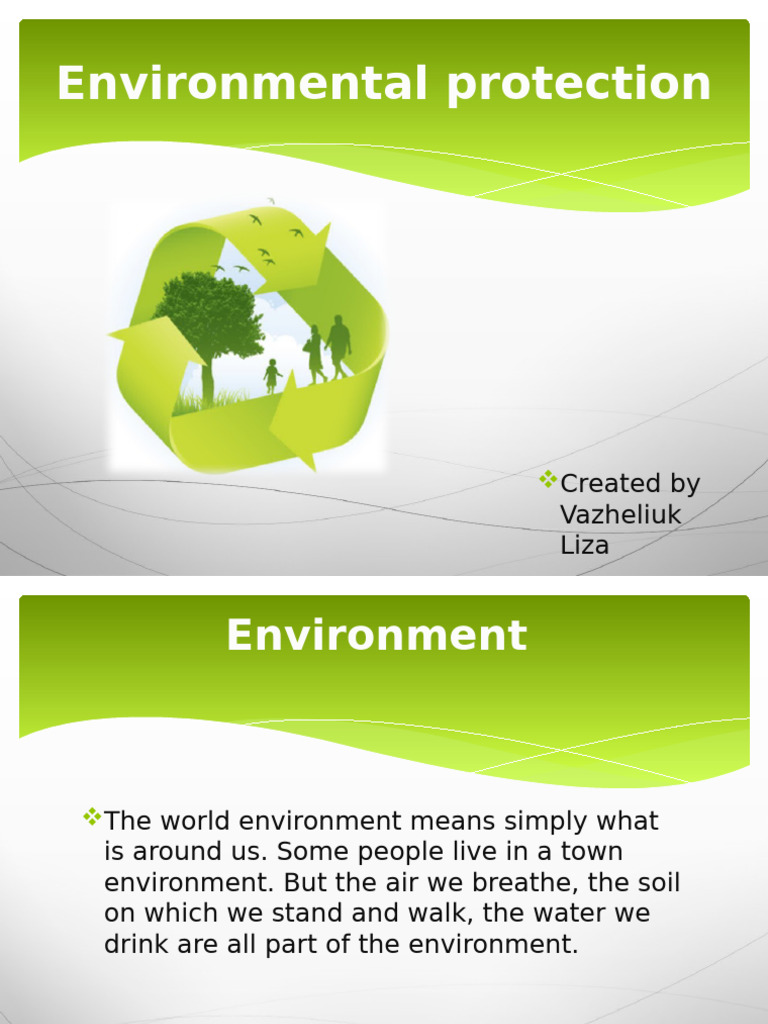 Prezentaciya Na Temu Environmental Protection Pereglyanuty | PDF ...
