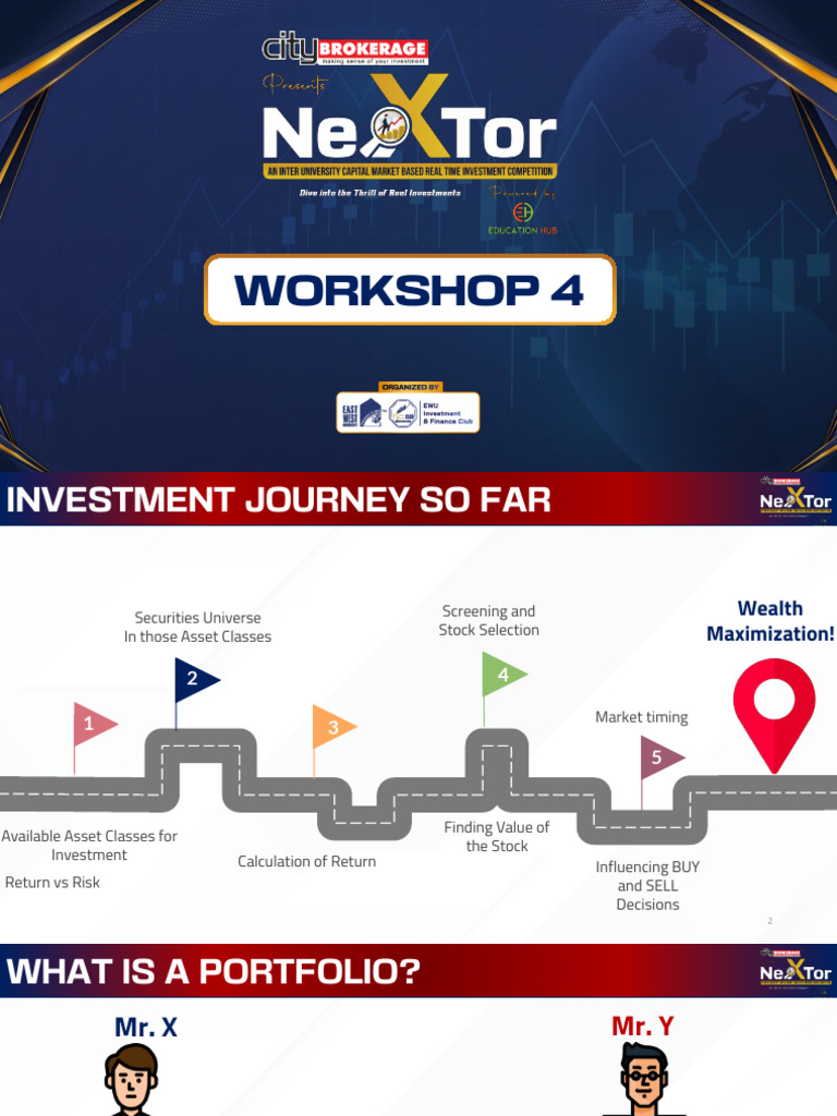 Workshop 4 Slides - NeXTor | PDF | Modern Portfolio Theory | Financial Risk