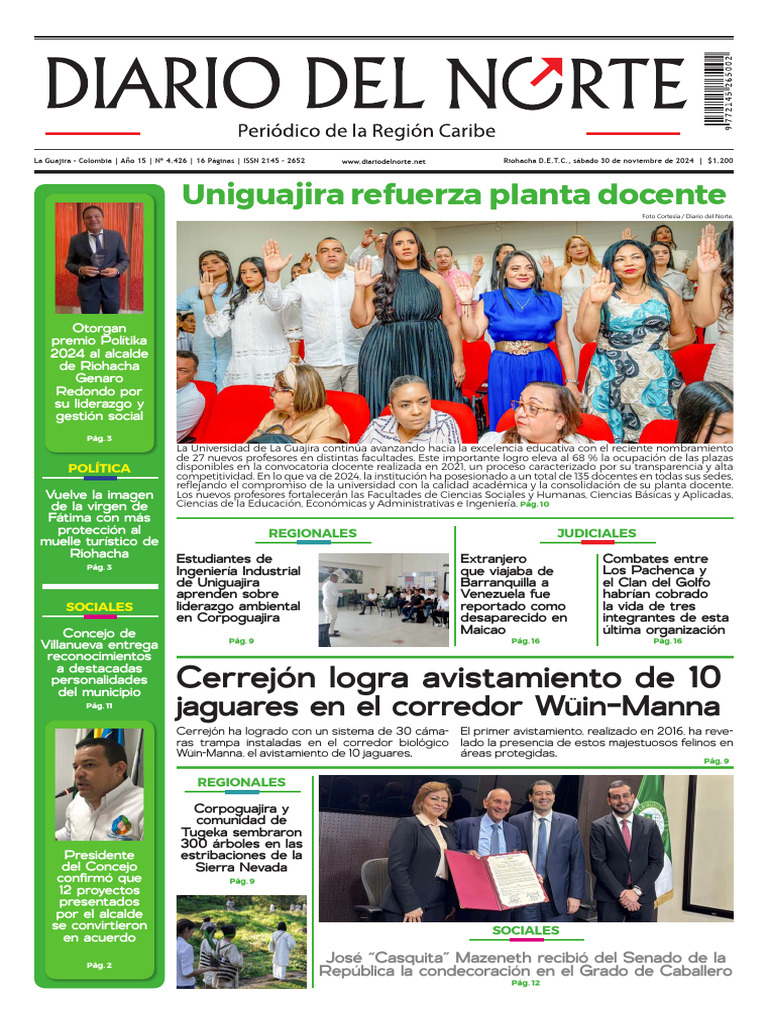 DIARIO DEL NORTE Del Sábado 30 de Noviembre de 2024 | PDF