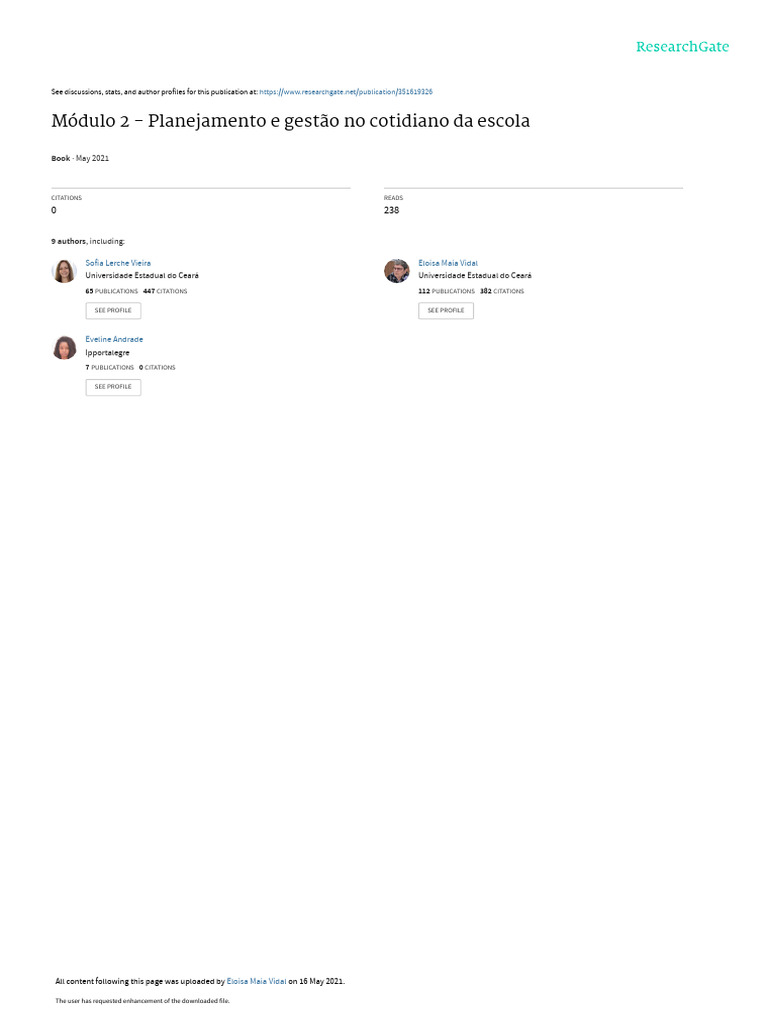 Modulo2-Planejamentoegestaodaescola 1 | PDF | Pedagogia | Planejamento