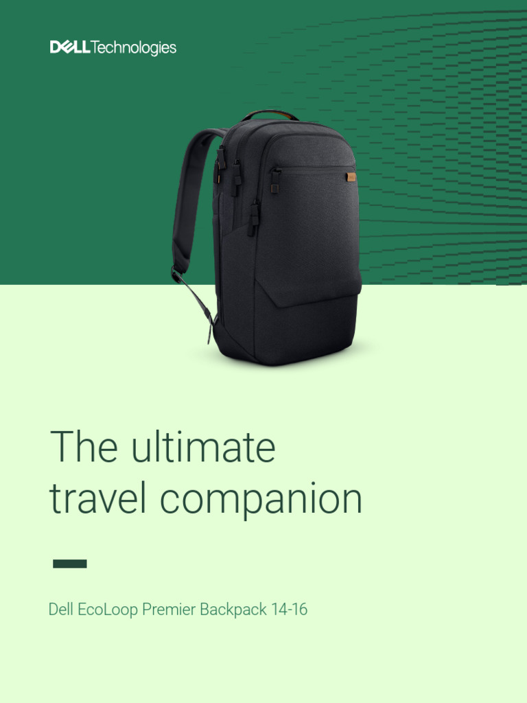 Dell Ecoloop Premier Backpack 14 16 cp7625 Datasheet | PDF | Laptop ...