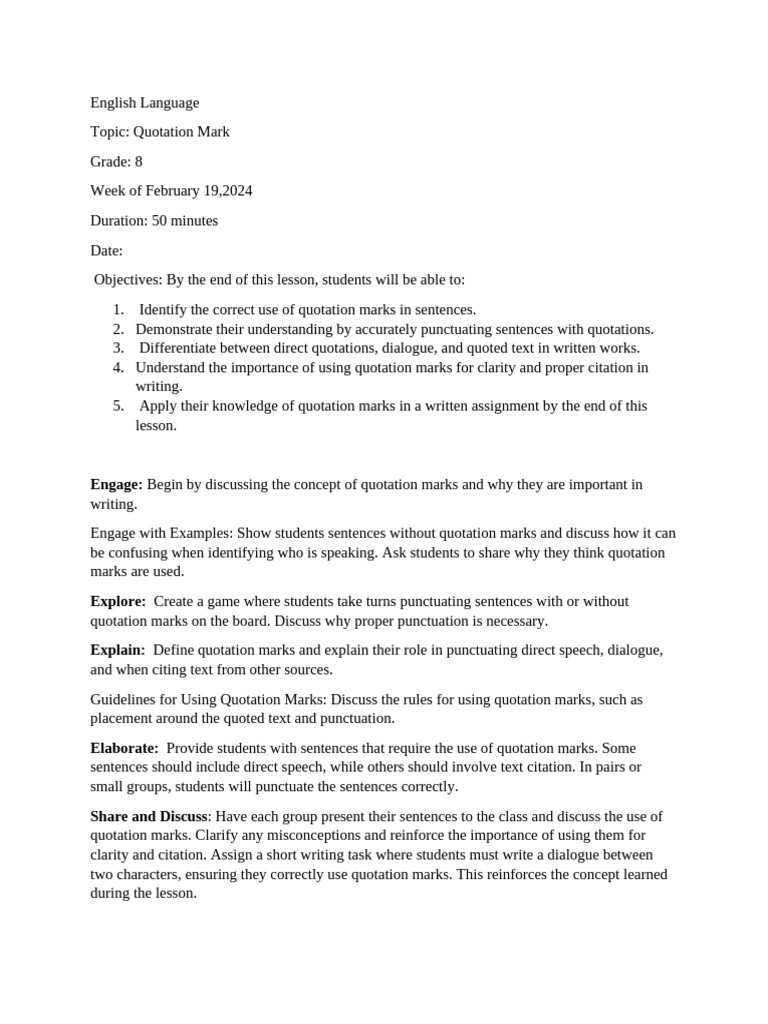 Main document lesson | PDF | Quotation Mark | Poetry