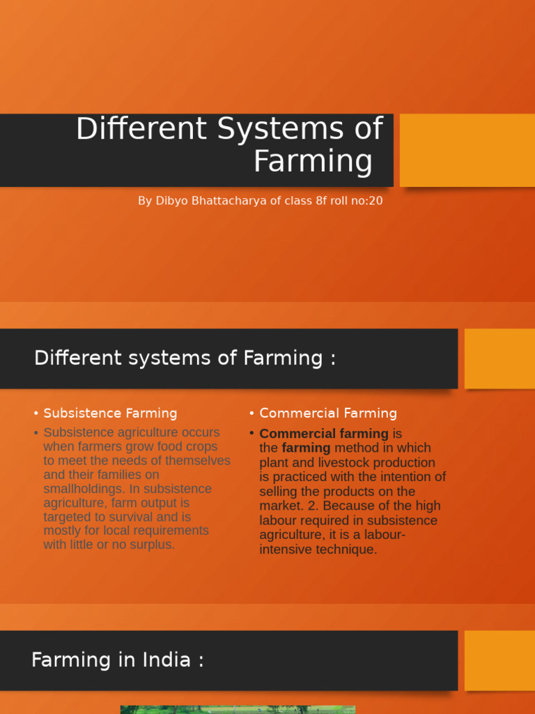 Different Systems of Farming | PDF | Agriculture | Farms