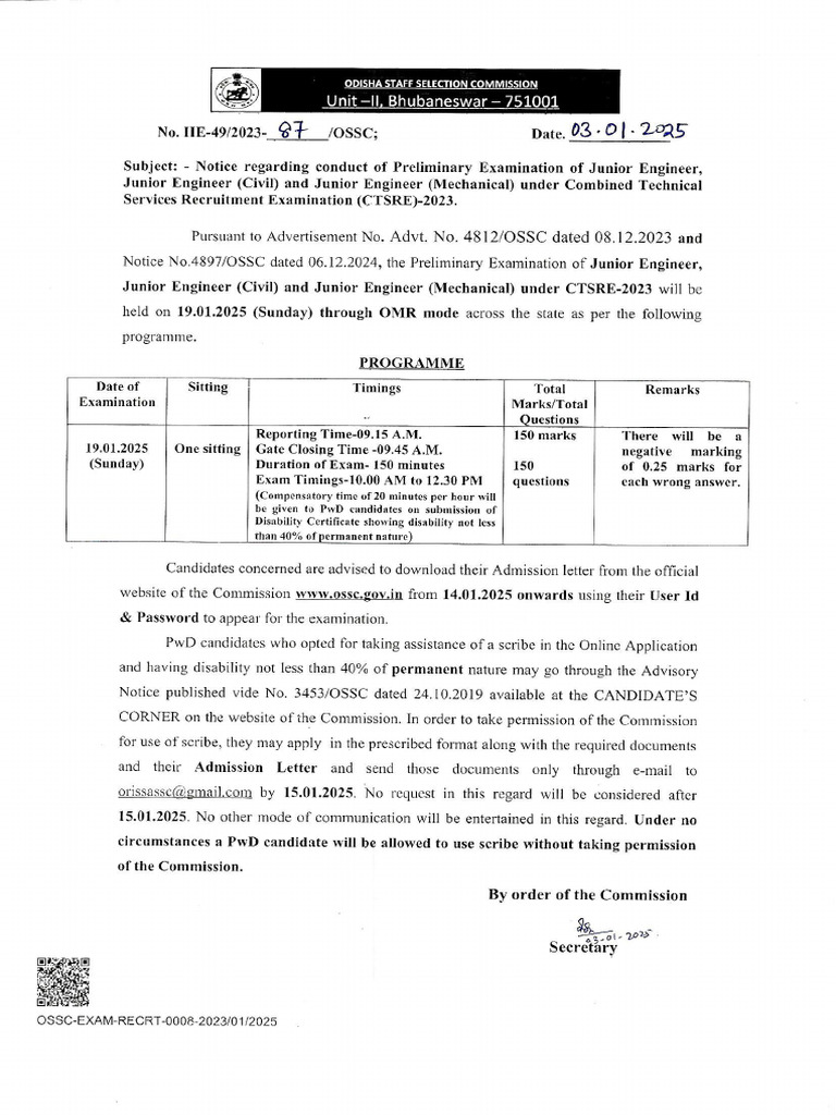 Notice No. 87 - 0001 | PDF
