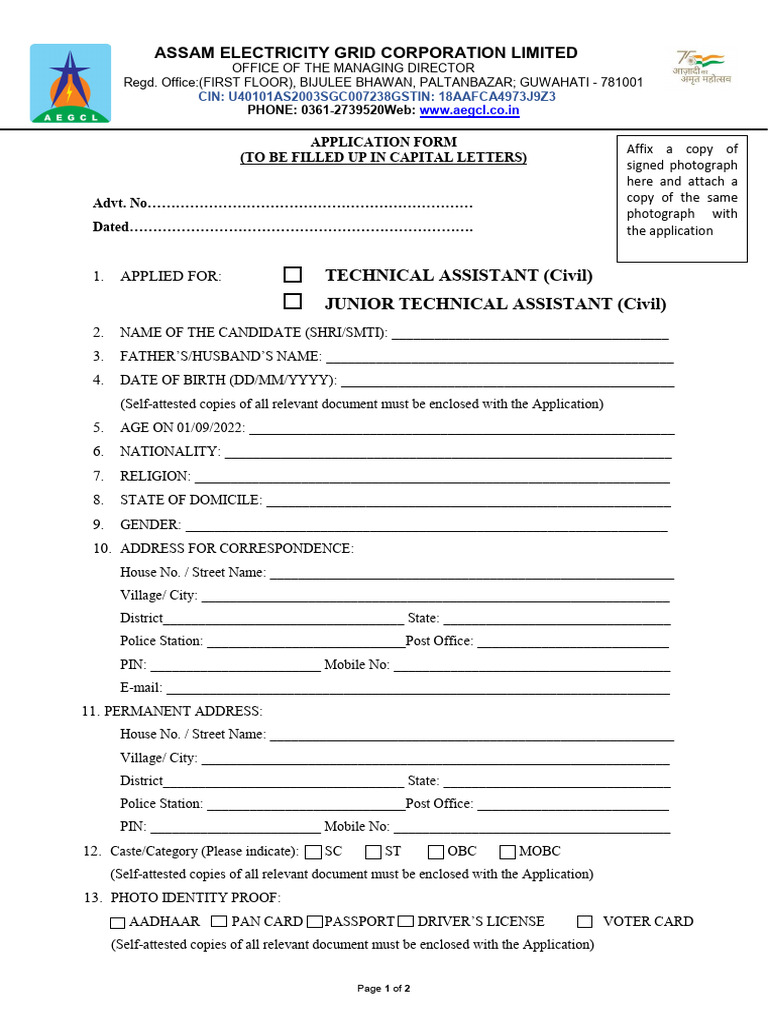 Application Form Ta Jta Civil | PDF | Government And Personhood