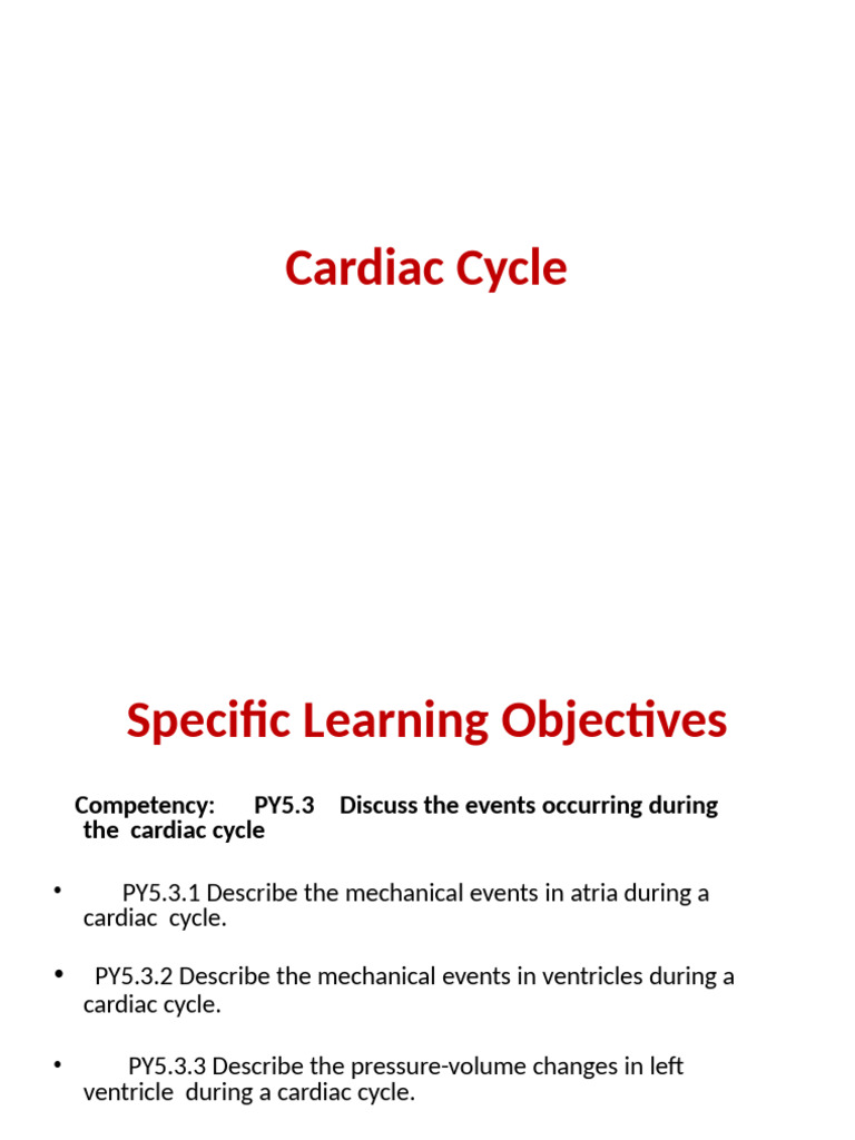 Cardiac cycle (1) | PDF | Diastole | Heart Valve