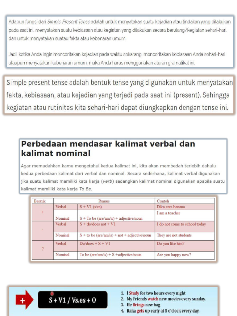 Simple Present-Verbal | PDF