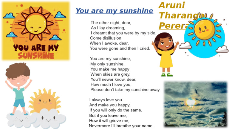 "You Are My Sunshine: A Poetic Love Letter" | PDF
