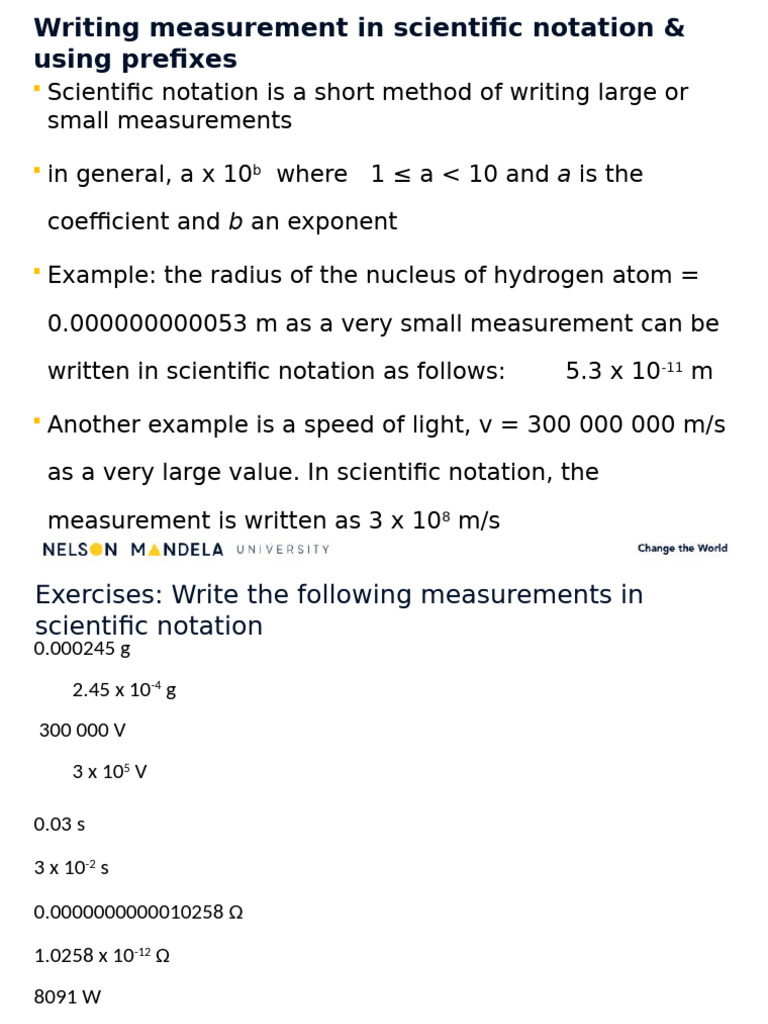 Scientific Notation & Prefixes Guide | PDF