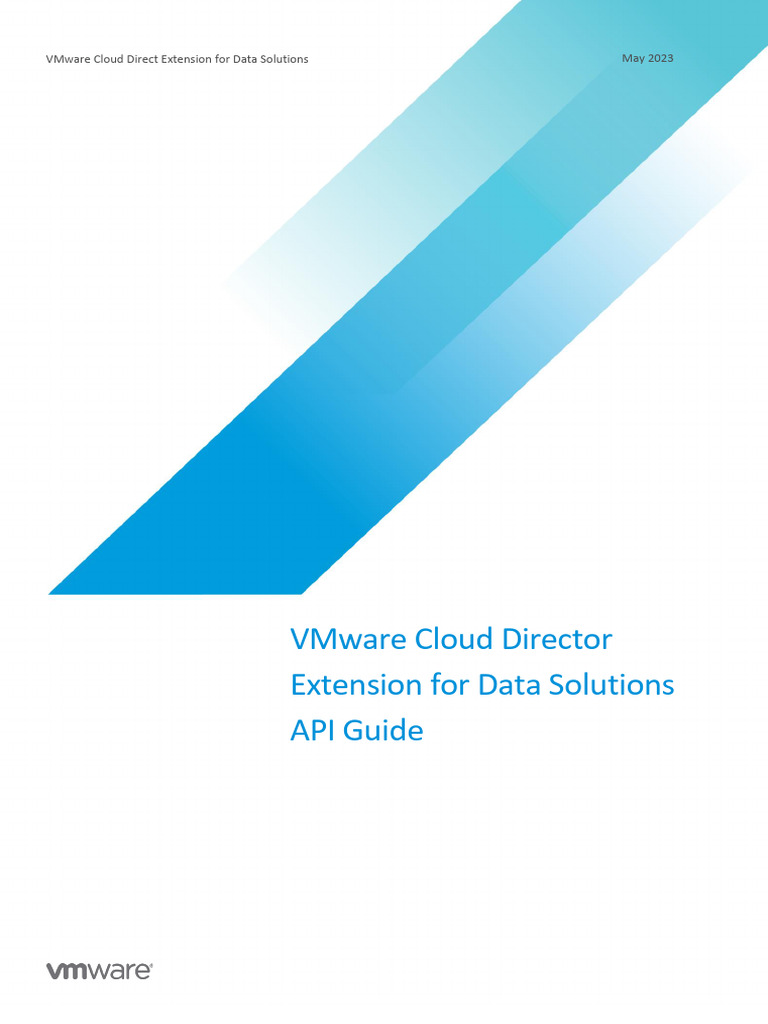 Vmware Cloud Director Extension For Data Solutions Api Guide | PDF ...
