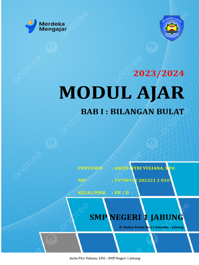 modul ajar mtk kls 7 sem 1 | PDF