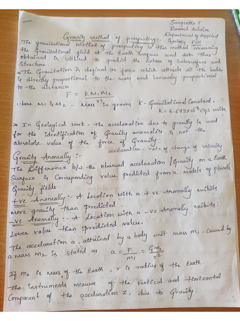 Gravity method | PDF