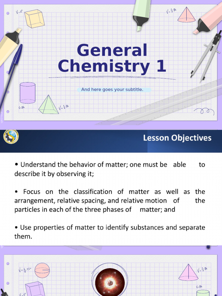 Gc1 Lesson1 Week1 Student | PDF | Mixture | Chemical Substances