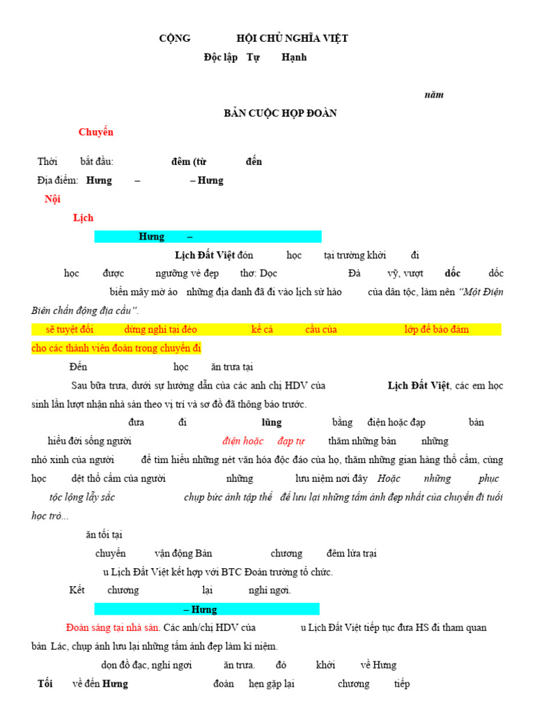 BB HOP DOAN C3 Khoái Châu | PDF