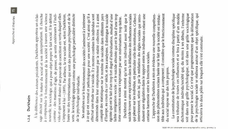 Approche de Durkeim dans lémergence de la psy-sociale (1) | PDF