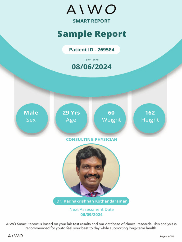 AIWO Health Biomarker Report Summary | PDF | Adrenal Gland | High ...