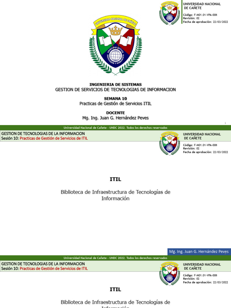 Sesión #10 GSTI | PDF | Itil | It Service Management