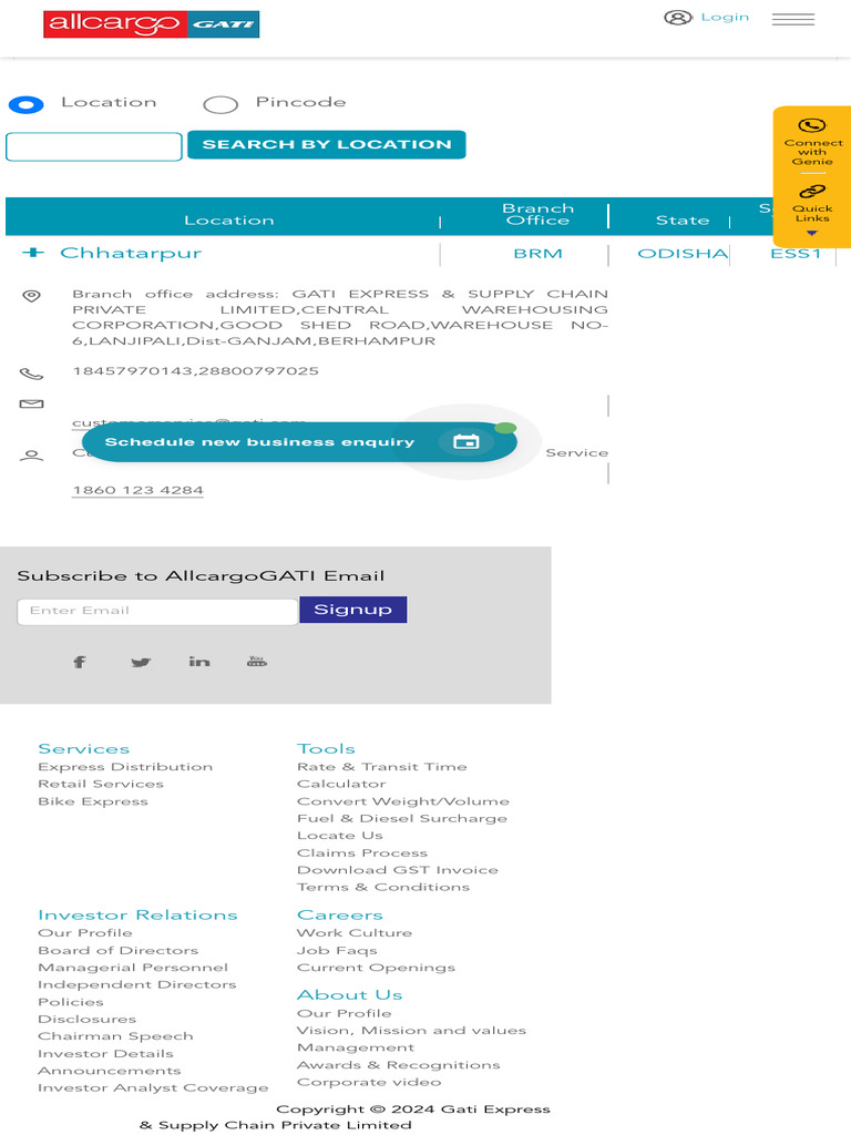 Locate Us - Gati Ltd | PDF | Business