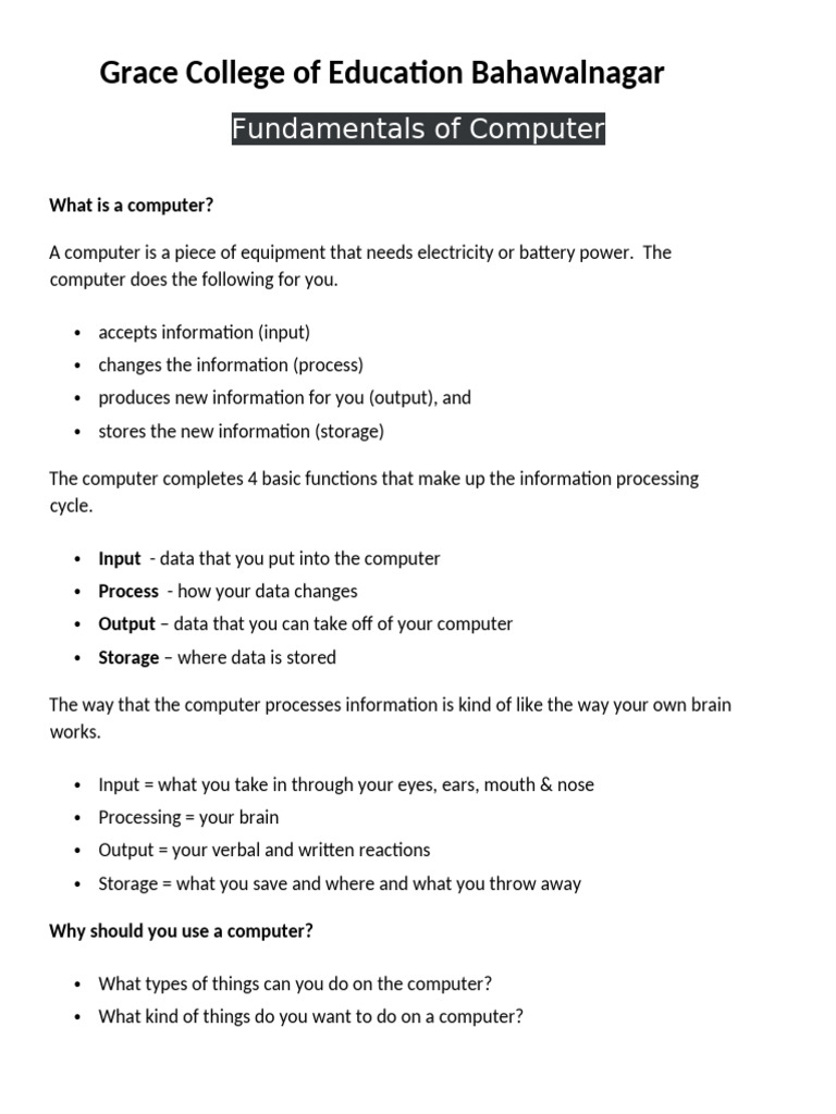1-0-1 Computer Basics Student Manual | PDF | Computer File | Computer Data Storage