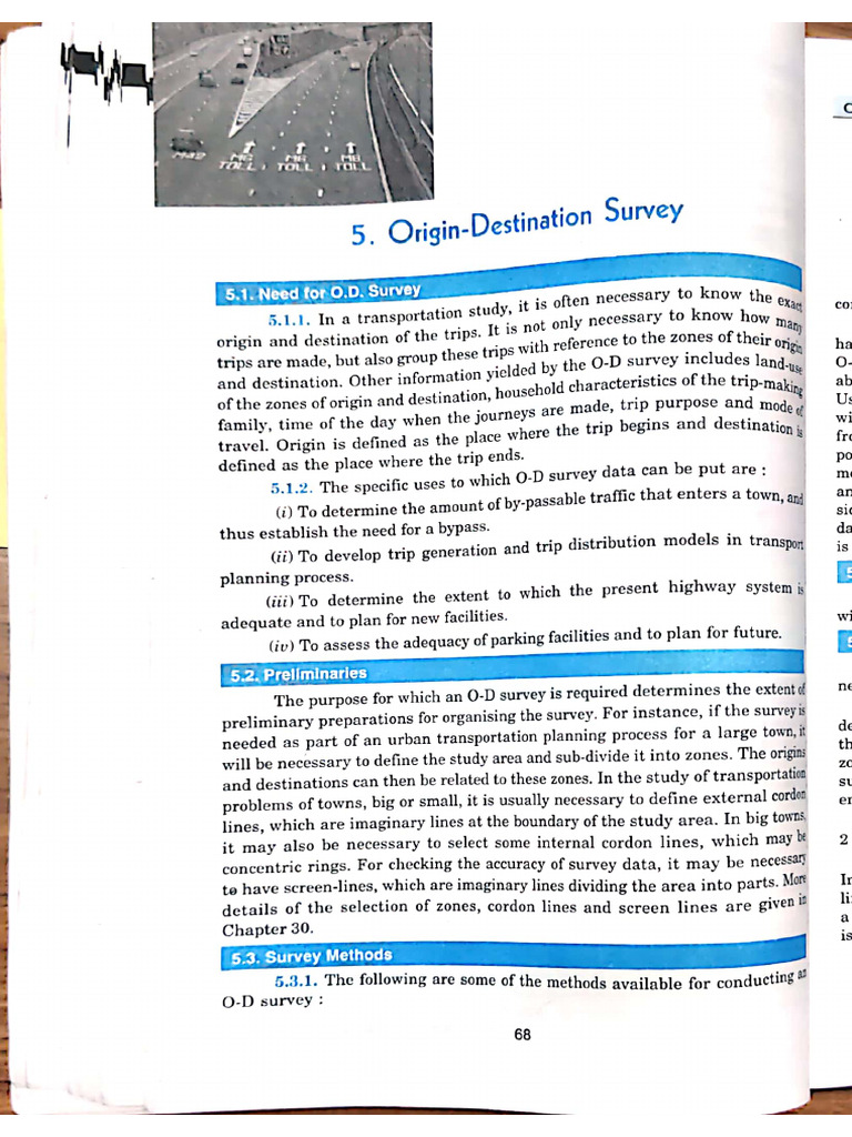 5. Origin - Destination Survey | PDF