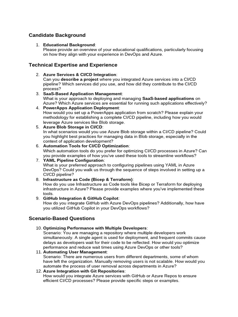 Azure DevOps Interview Questions | PDF | Systems Engineering | Software ...