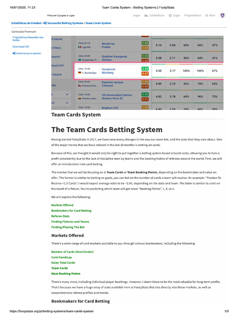 Team Cards System | PDF
