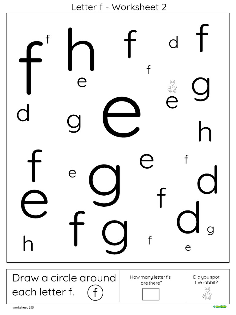 Wordpip255 Letter F Worksheet 2 | PDF