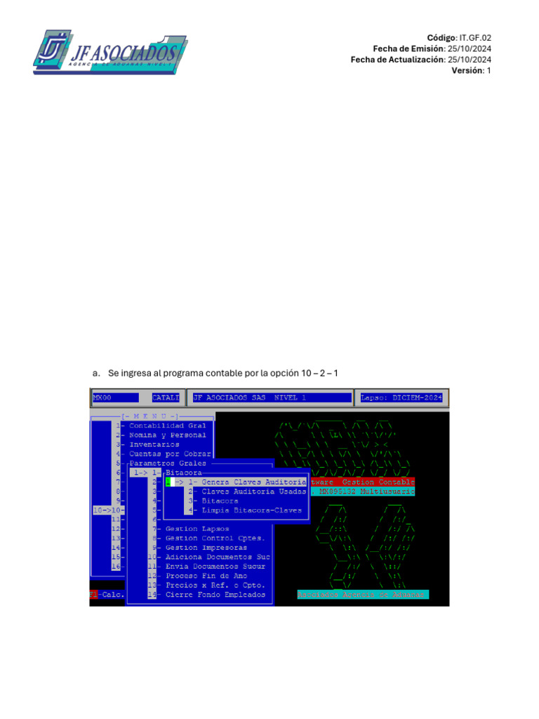 It - GF.02 Instructivo para La Creacion de Usuarios en El Aplicativo Contable Max | PDF ...