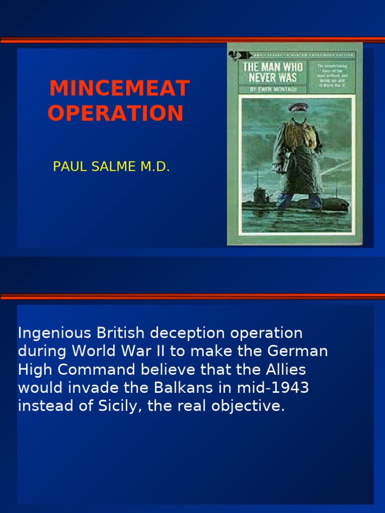 Mincemeat Operation PDF Lucky Luciano