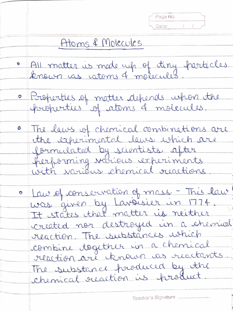 Atoms and Molecules | PDF