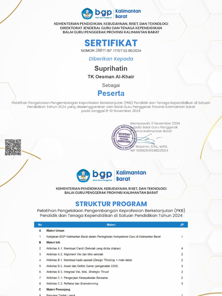 E-Sertifikat Suprihatin | PDF