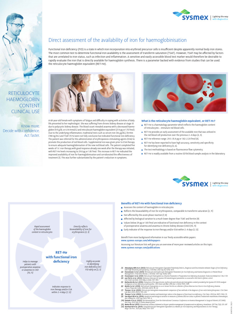CIC FID Functional Iron Deficiency 2p en | PDF | Anemia | Hemoglobin