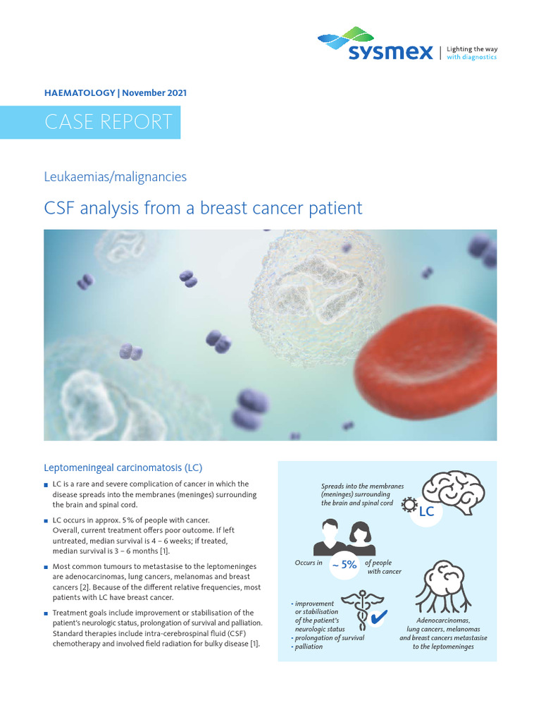 Haematology Case Report CSF Breast Cancer | PDF | Cancer | Clinical ...