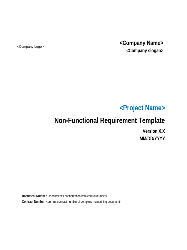 PerfMatrix Non Functional Requirement Template | PDF | Scalability | Systems Engineering