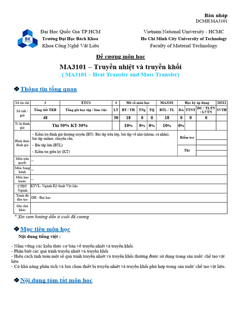 DCMH Truyen Nhiet Va Truyen Khoi | PDF