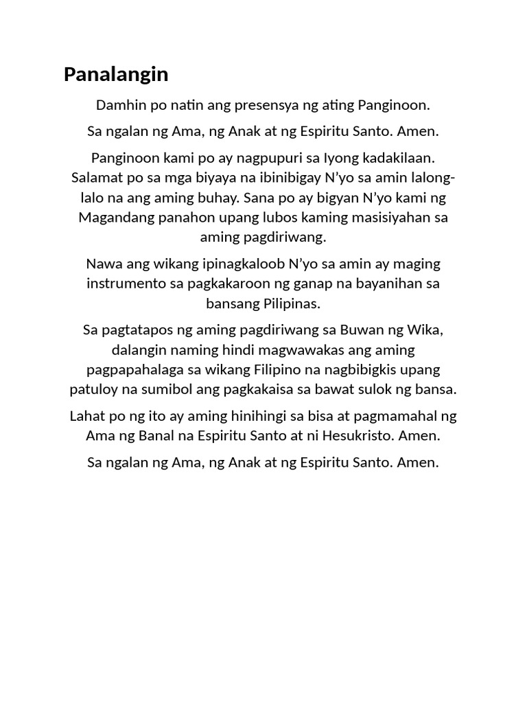 Panalangin | PDF