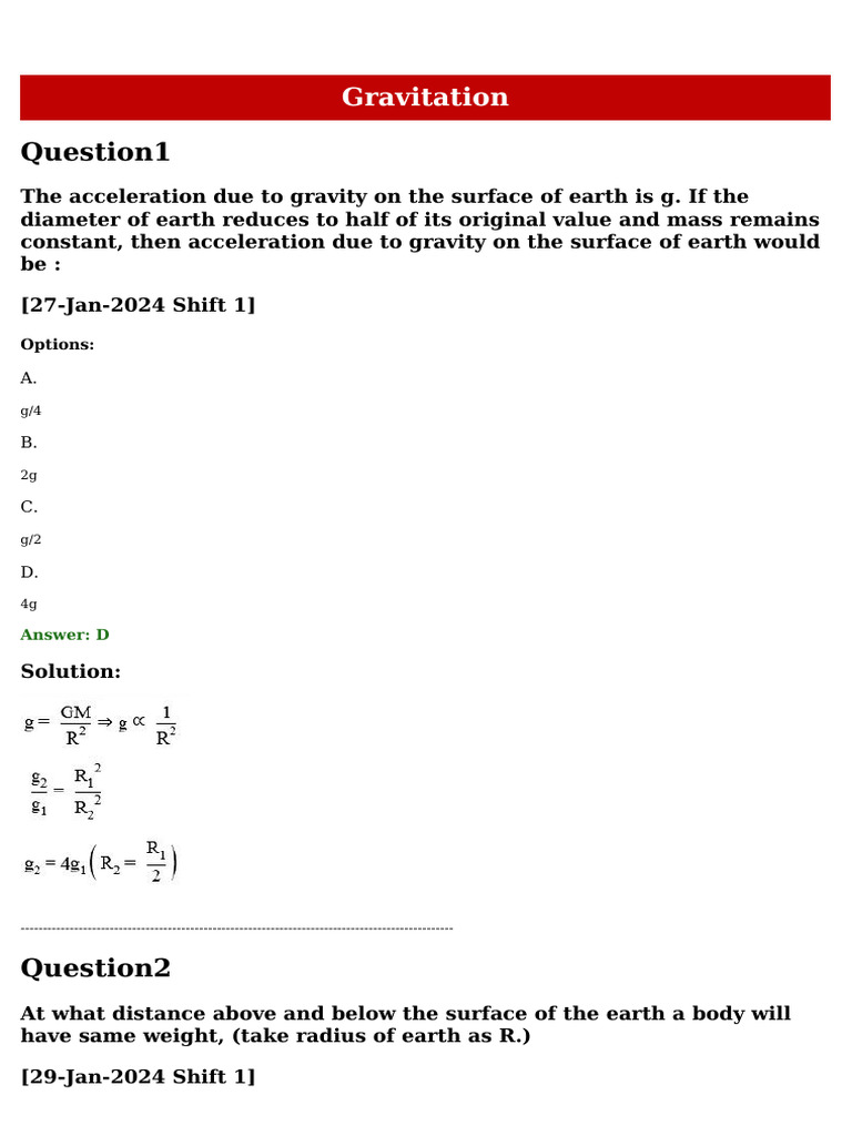 Gravitational Physics Questions and Solutions | PDF | Gravity | Orbit