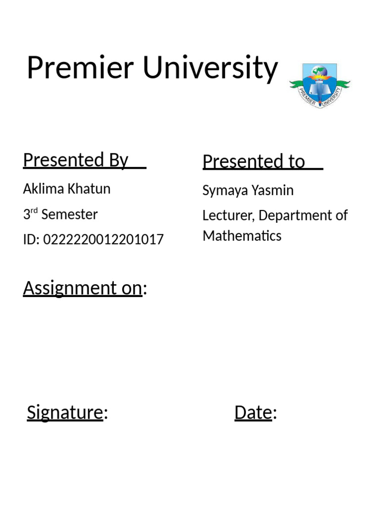 NA Assignment Cover Page | PDF