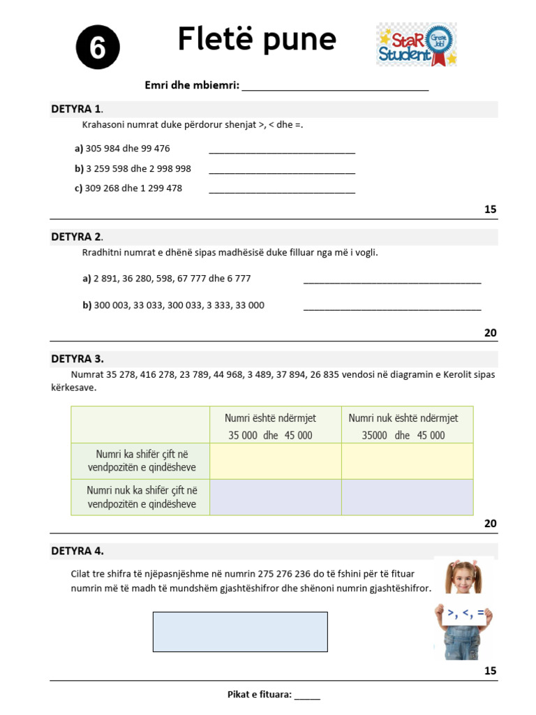 Flete pune_Krahasimi i numrave | PDF